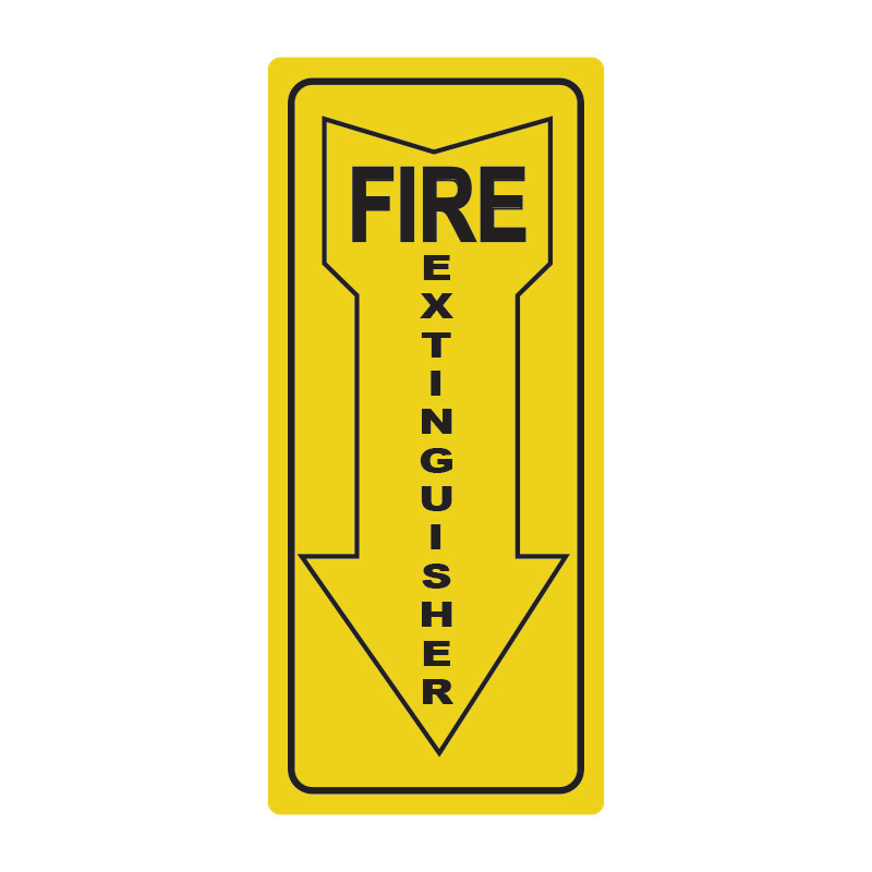 MMC SAFETY SIGNAGE YS-774 YELLOW VINYL/PVC/ALLOY FIRE EXTINGUISHER