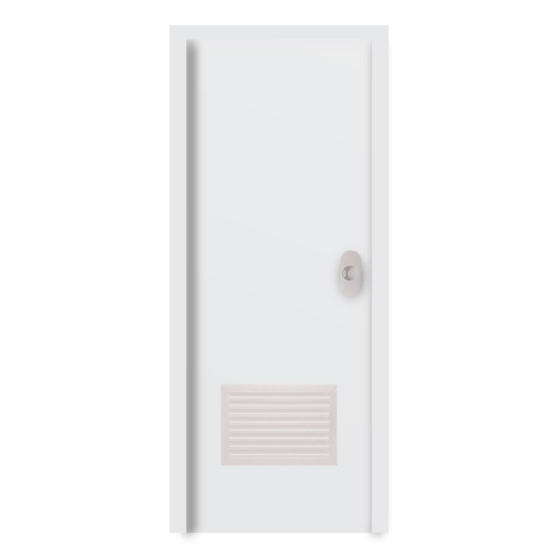 POLYWOOD DOOR WB-A WHITE PVC DOOR SERIES W/LOUVER