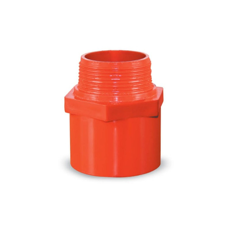 EMERALD PIPE ACCESSORIES RED PVC ADAPTER MALE