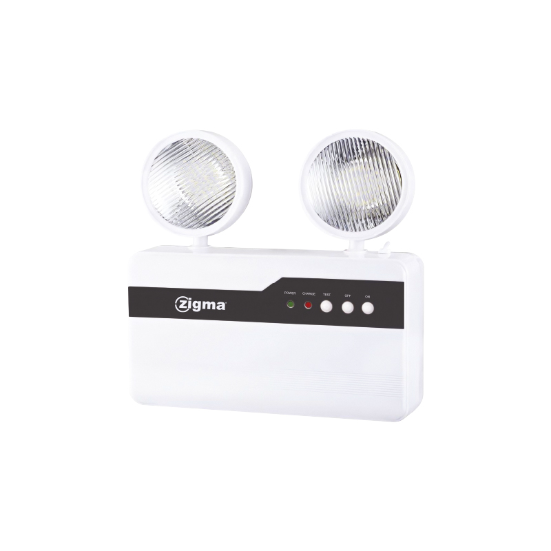 ZIGMA EMERGENCY LIGHT ELZK3W WHITE PC 3W LED + DAYLIGHT SQUARE
