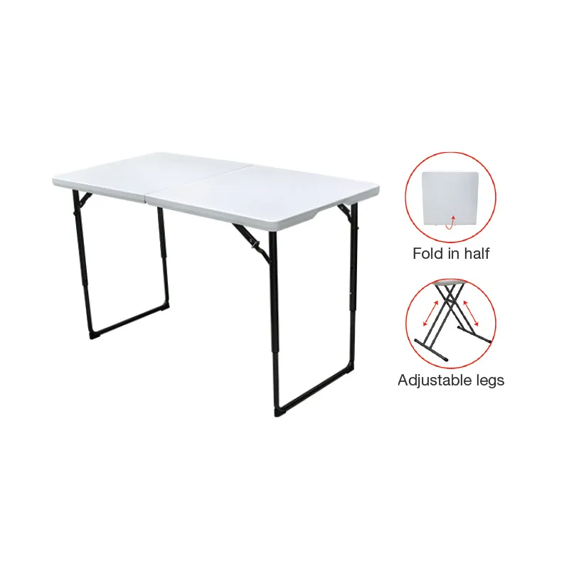 CTX TABLE TCS0321-BT004K004ASW WHITE PLASTIC FOLDING RECTANGULAR