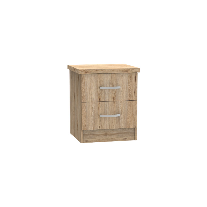 CTX BEDSIDE TABLE WCF0922-2312 NATURAL OAK CHIPBOARD 2DRW