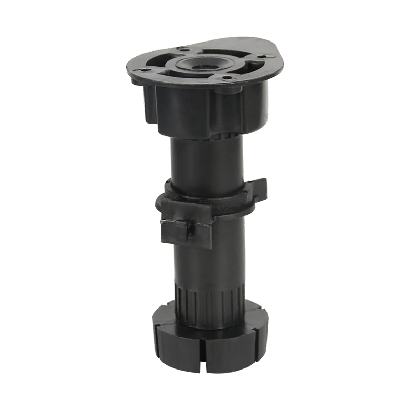 HAUSMANN PLINTH FOOT AND LEG PFLHT0823-FE.9020+FE.9003 BLACK PP ADJUSTABLE