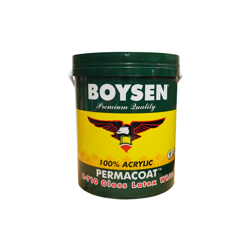 R-PAINT BOYSEN QRT LATEX GLOSS WHITE 710